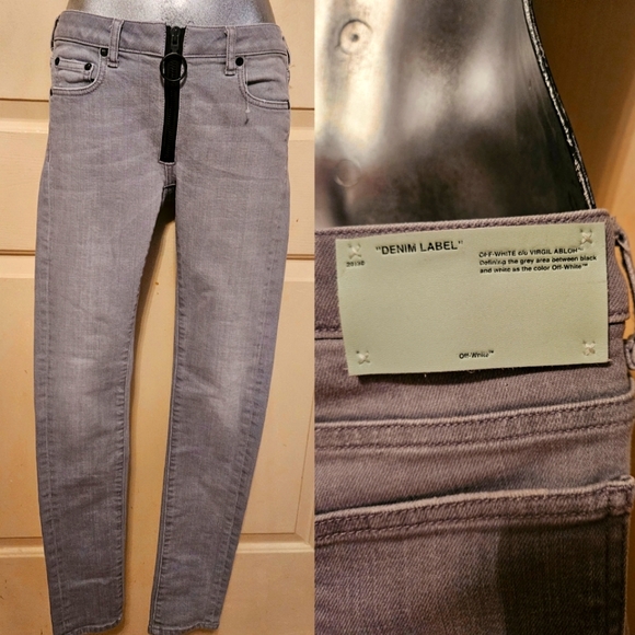 Off-White | Jeans | Off White Main Label Co Virgil Abloh Gray Denim ...